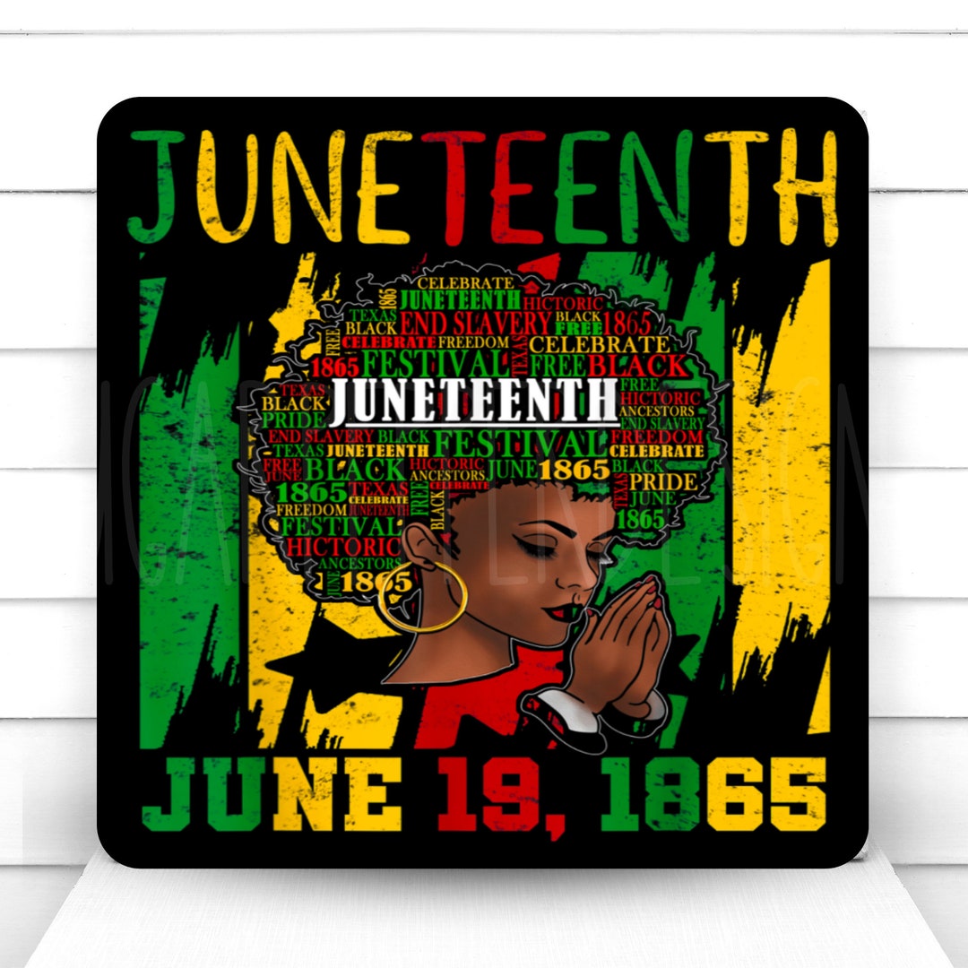 Juneteenth Sign: Handmade Lightweight Uv-protected Aluminum Round Decor ...