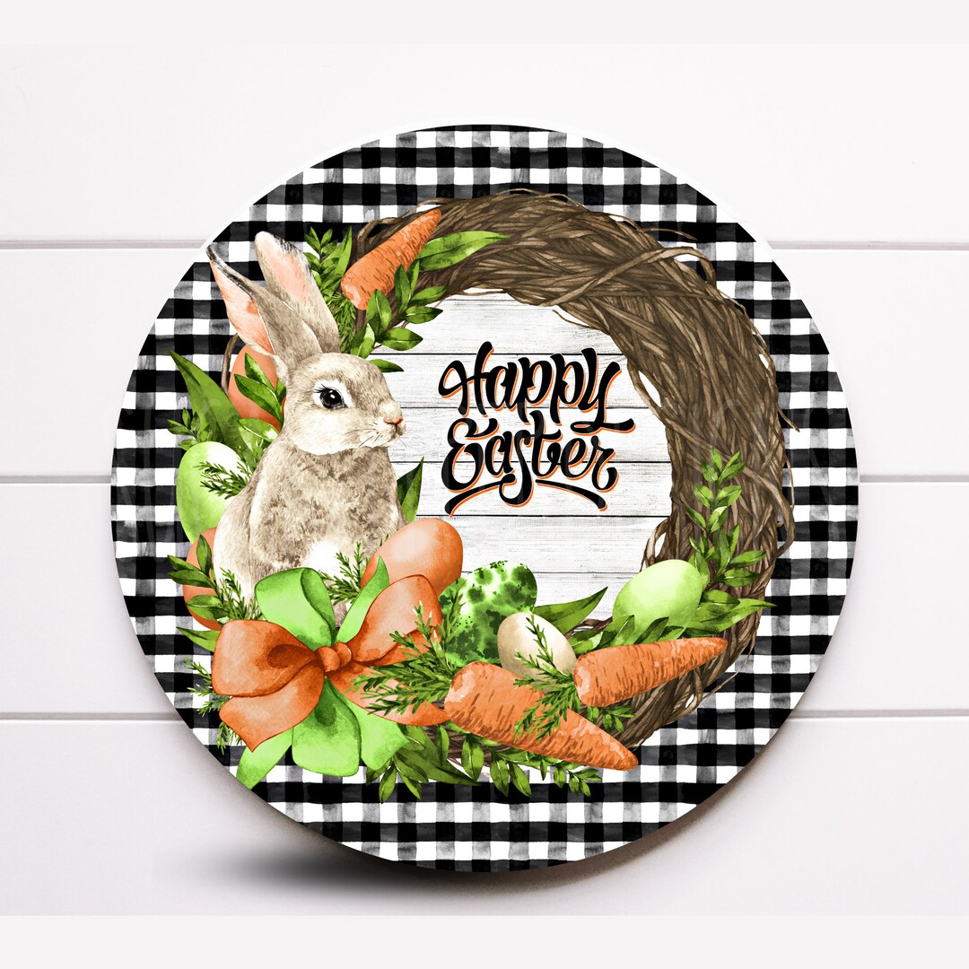 Wreath Sign, Round Wreath Sign, Easter Wreath Sign, Cross Wreath Sign ...