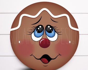 7.8x13.7 Christmas Gingerbread Wreath Metal/aluminum Sign - Etsy