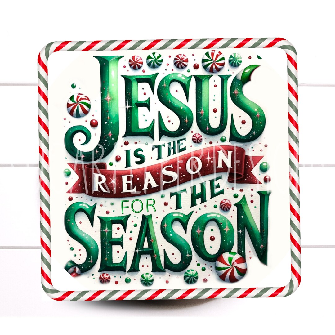 Wreath Sign, Jesus is the Reason for the Season Wreath Sign, Christmas ...