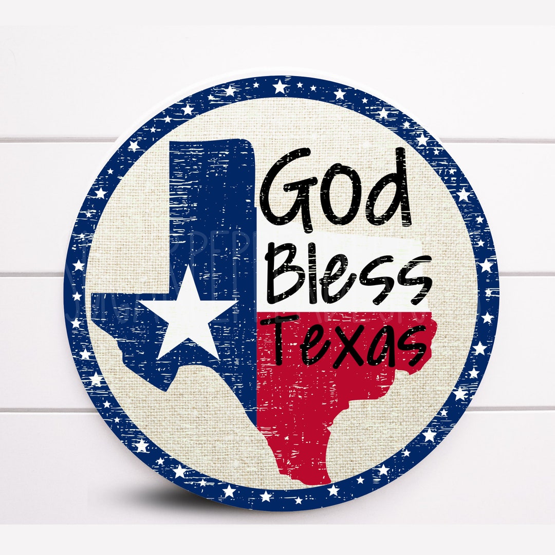Wreath Sign, Texas Wreath Sign, Round Wreath Sign, Americana Wreath ...