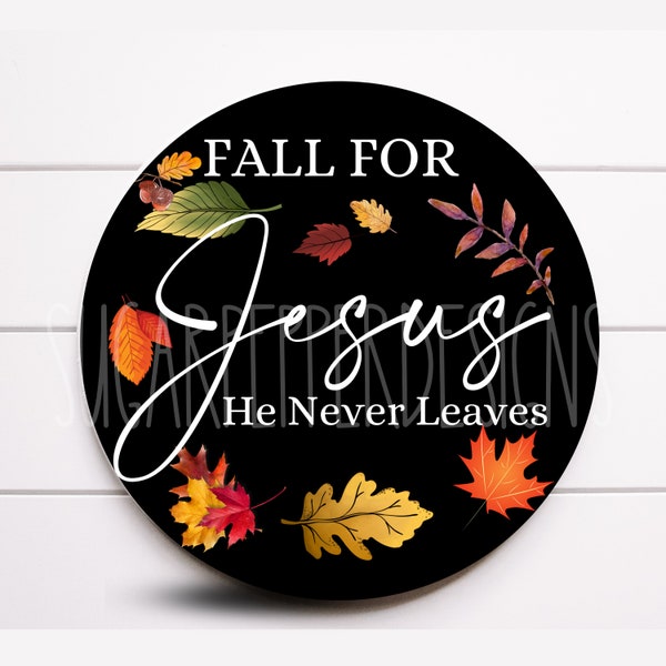 Fall for Jesus He Never Leaves Handprint Art, Printable Fall Craft ...