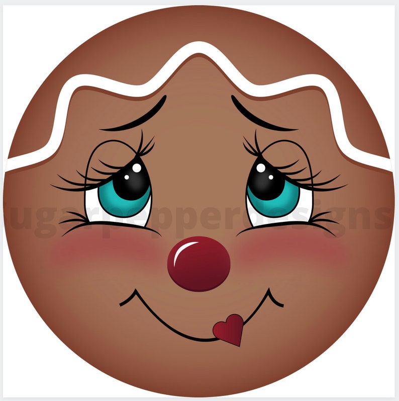 Wreath Sign Gingerbread Face Wreath Sign Round Face Wreath - Etsy