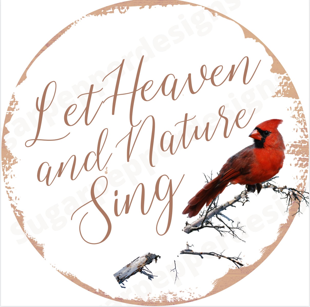 Wreath Sign Let Heaven and Nature Sing Wreath Sign Cardinal - Etsy