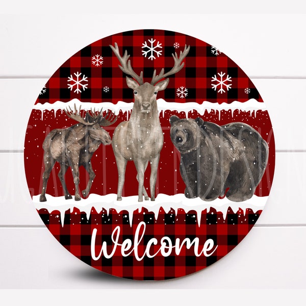Deer Wreath Sign - Etsy