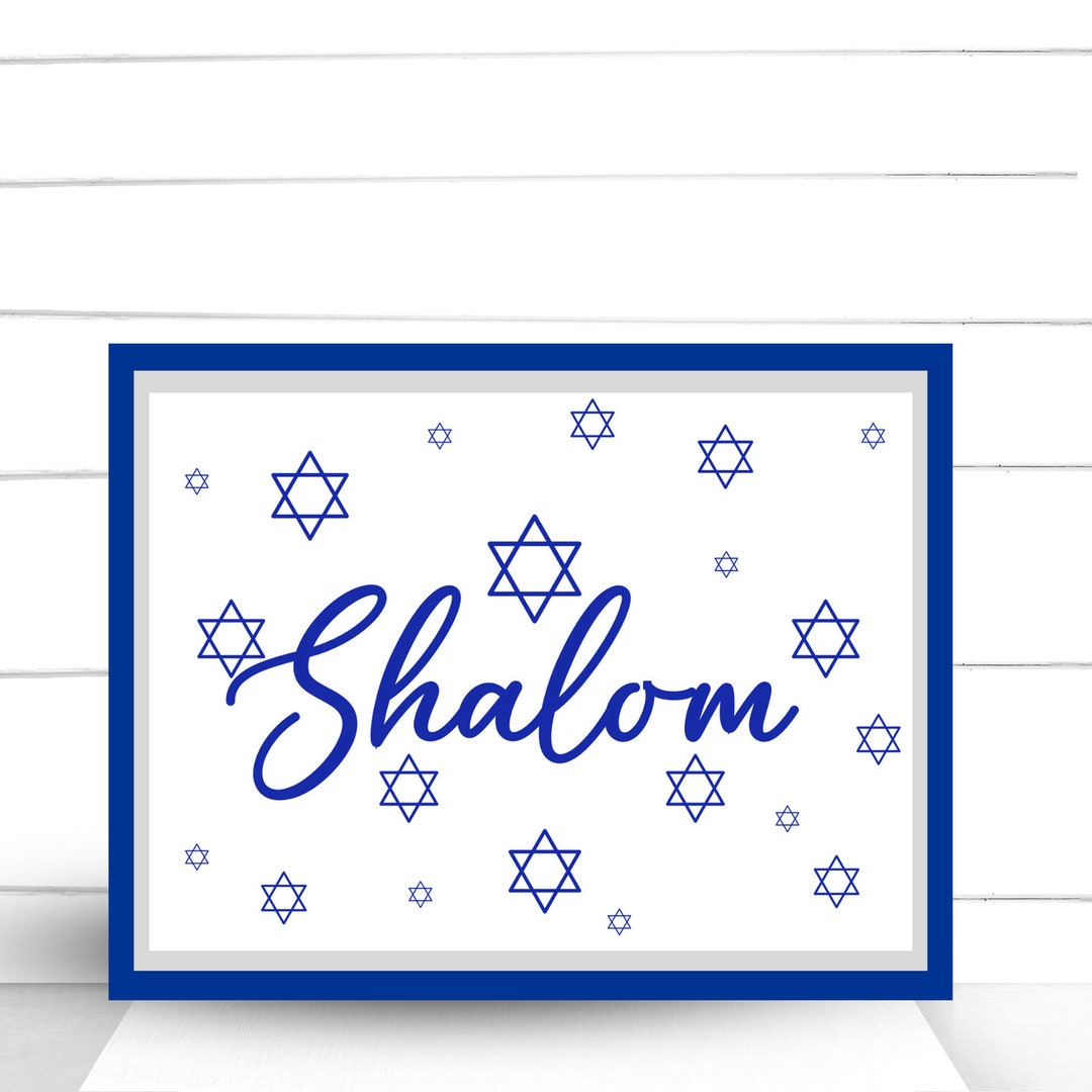Wreath Sign, Shalom Wreath Sign, Hanukkah Wreath Sign, Sugar Pepper ...