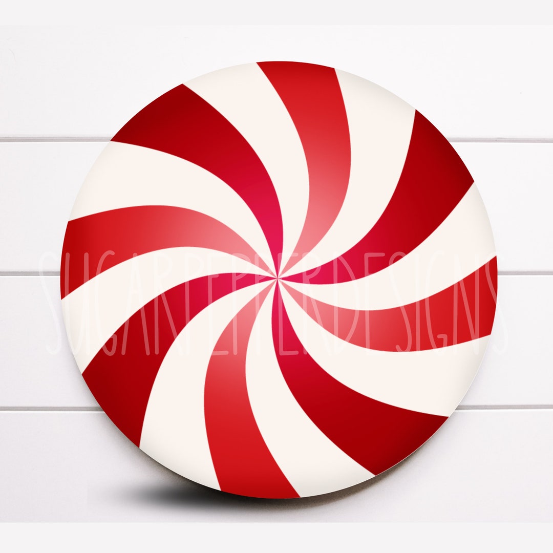 Wreath Sign, Round Peppermint Wreath Center, Peppermint Candy Wreath ...