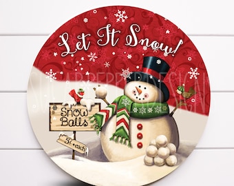 Snowman Face Circle Sign for Wreath 406 Wreath Attachment - Etsy