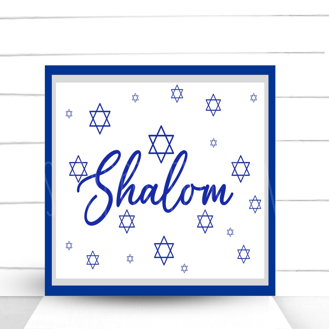Wreath Sign, Shalom Wreath Sign, Hanukkah Wreath Sign, Sugar Pepper ...
