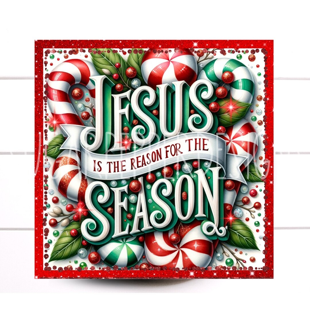 Wreath Sign, Jesus is the Reason for the Season Wreath Sign, Christmas ...