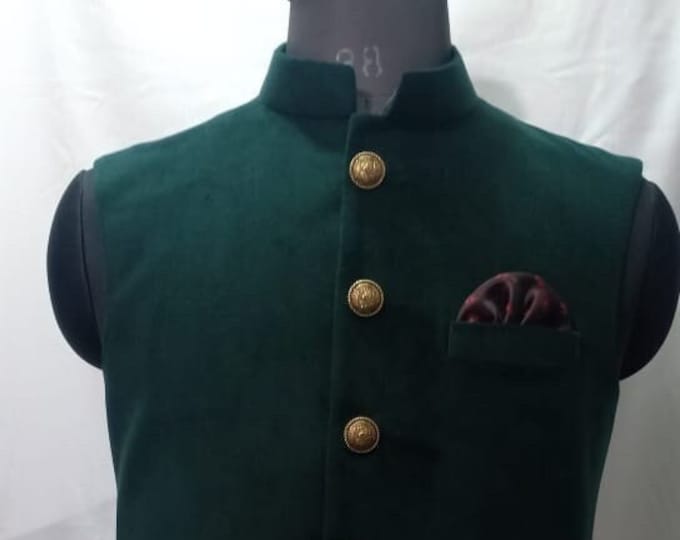 Indian Designer Solid Party Wear Jacket Ethnic Wear Wedding Traditional ...