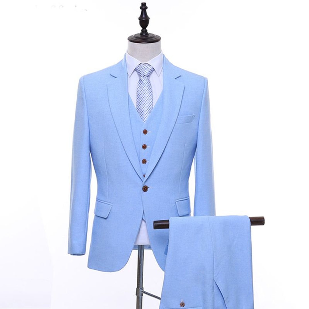 Sherwaniformen Blue Coat Pant Designer 3pc Suit Tuxedo Party Wear ...