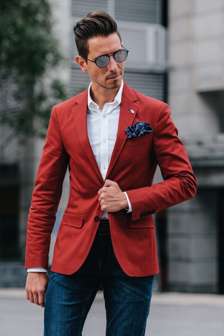 Red Coat Pant Suit: Stylish Groom Outfit, Formal Wedding Wear - Etsy