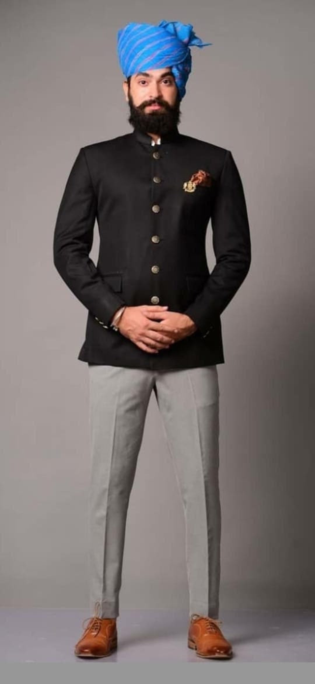 Formal Menswear Coat Pant Jodhpuri Suit for Men Black Suiting Fabric ...