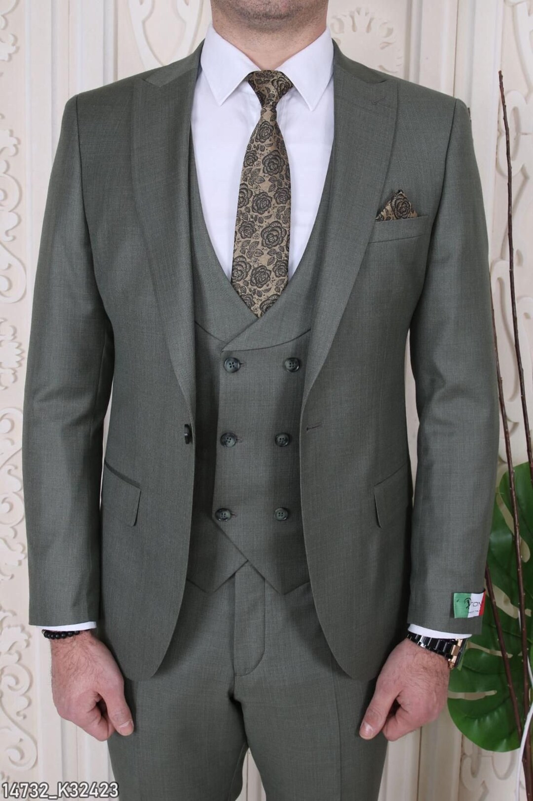Mens Slim Fit Tuxedo 3pcs Suit Men Suits, Designer Wedding Suits, Groom ...