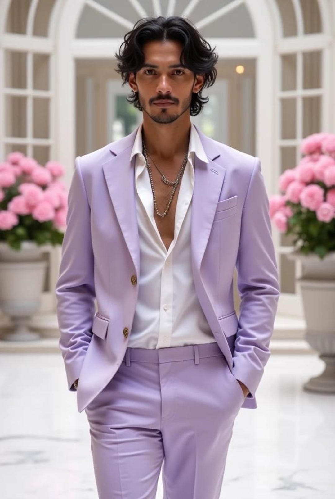 Lavender Men's Suit: Slim Fit Tuxedo, Groomsman Wedding Suit - Etsy