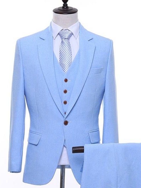 Sherwaniformen Blue Coat Pant Designer 3pc Suit Tuxedo Party Wear ...