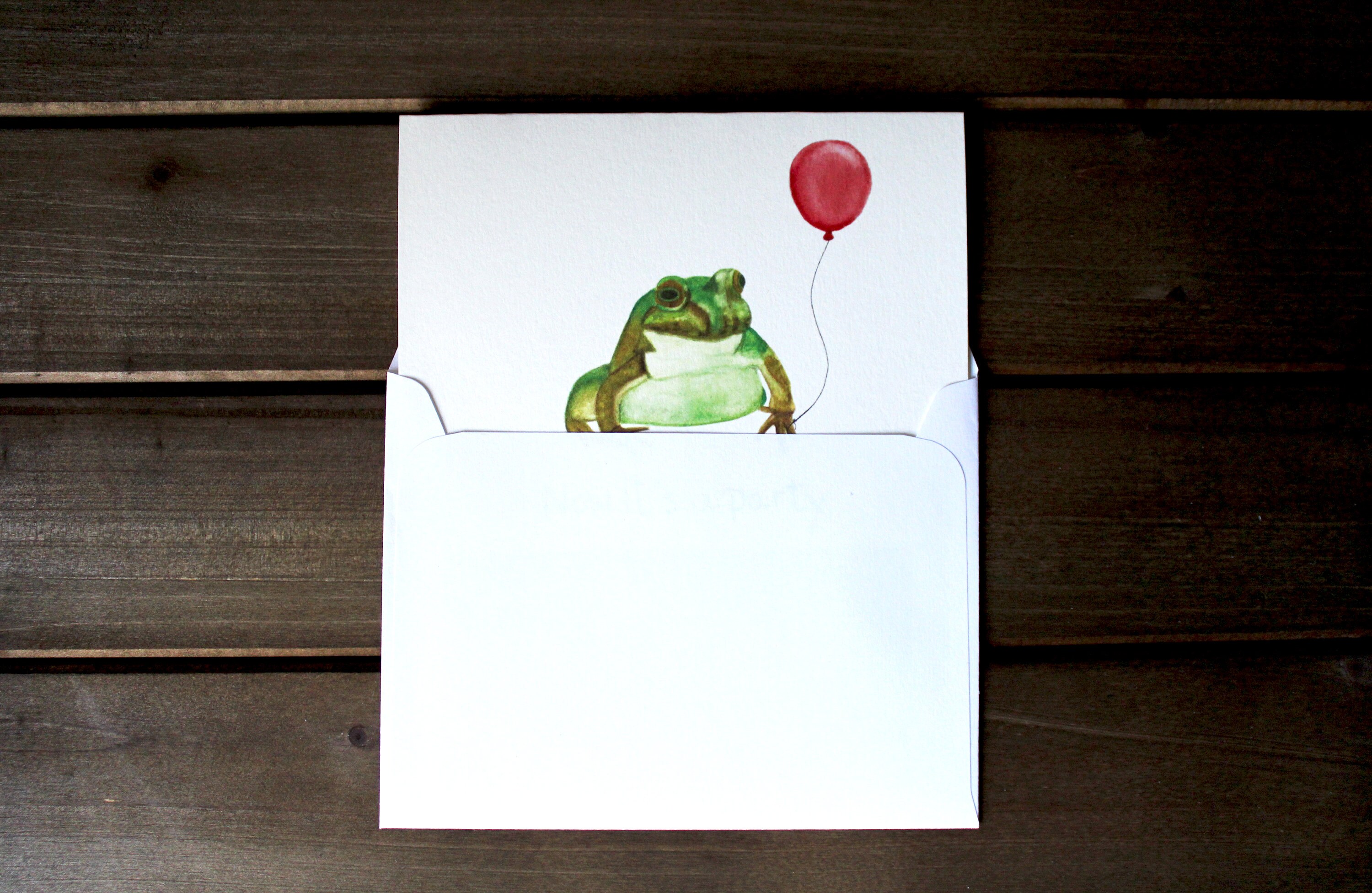 Frog Party Eco-friendly Celebration Cardstock Card - Etsy