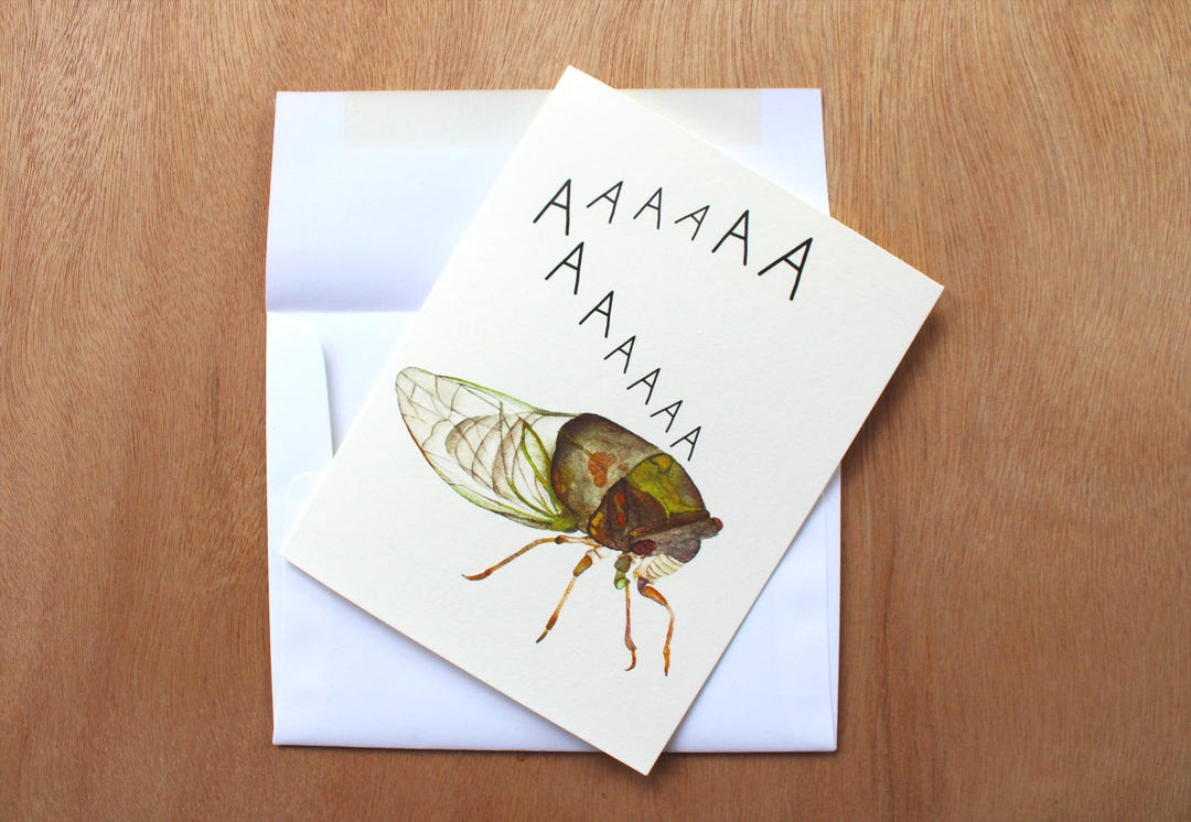 Midwest Screaming Cicada Card - Etsy