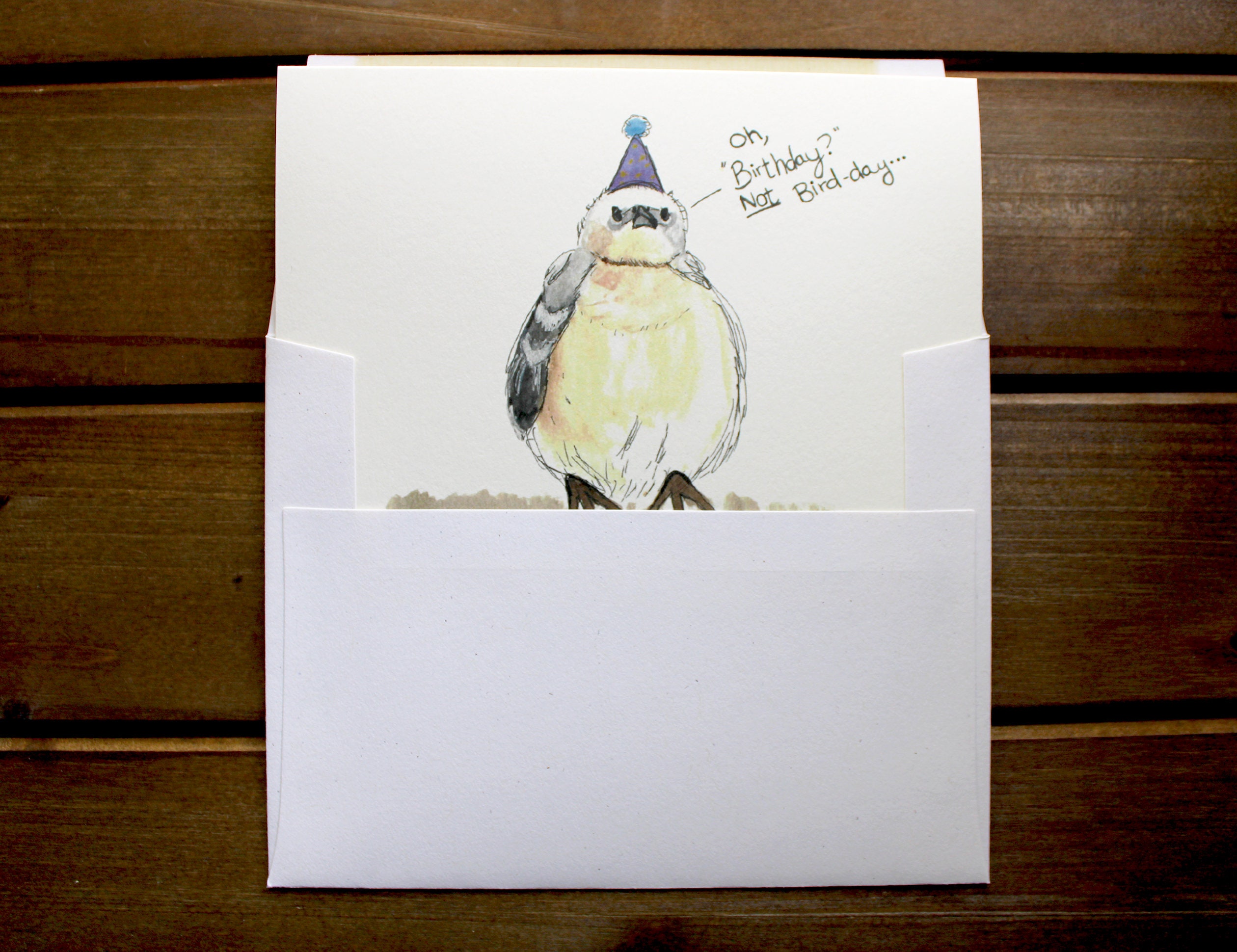 Happy Birdday Cardstock Bird Birthday Party Card - Etsy