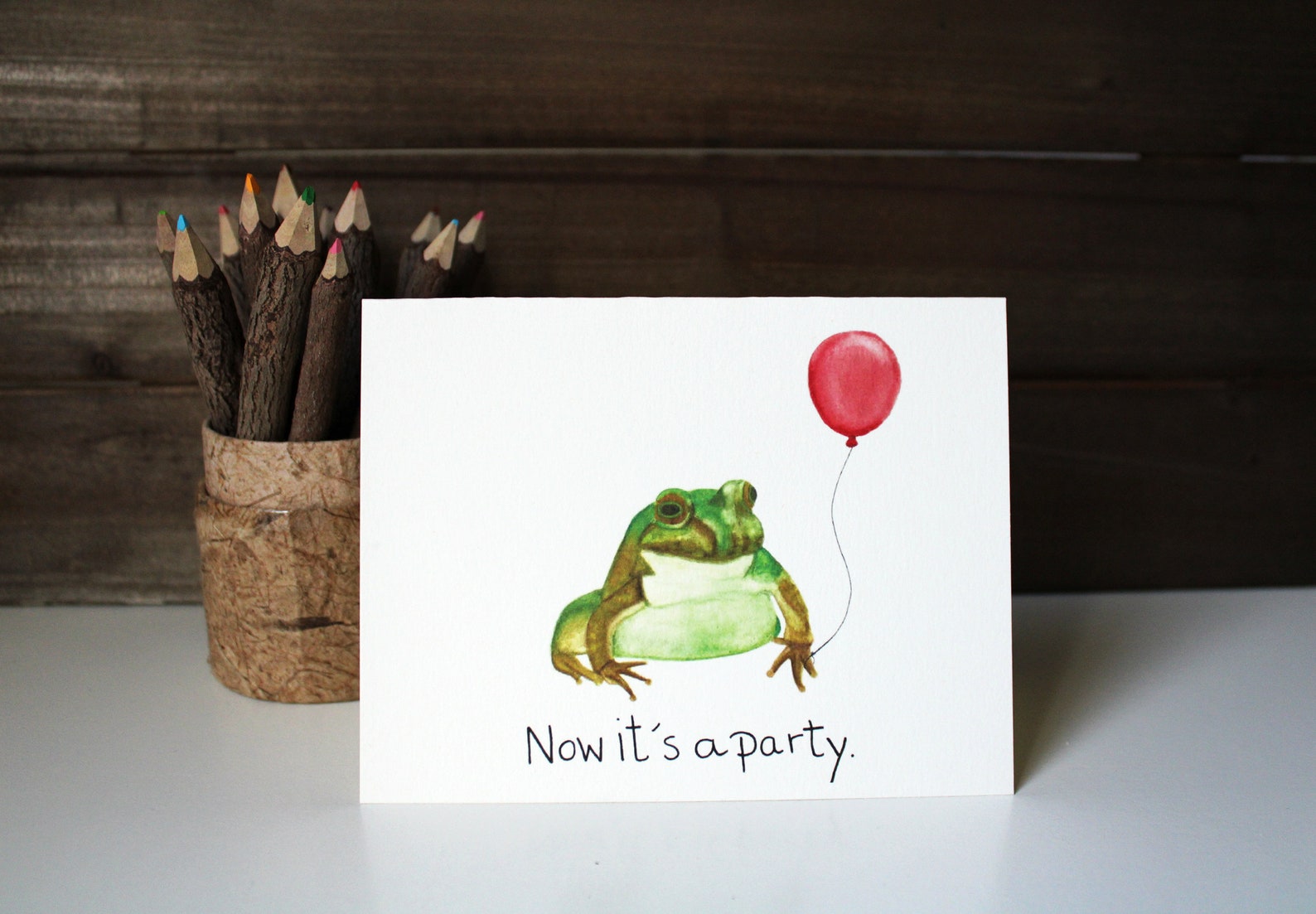 Frog Party Eco-friendly Celebration Cardstock Card - Etsy