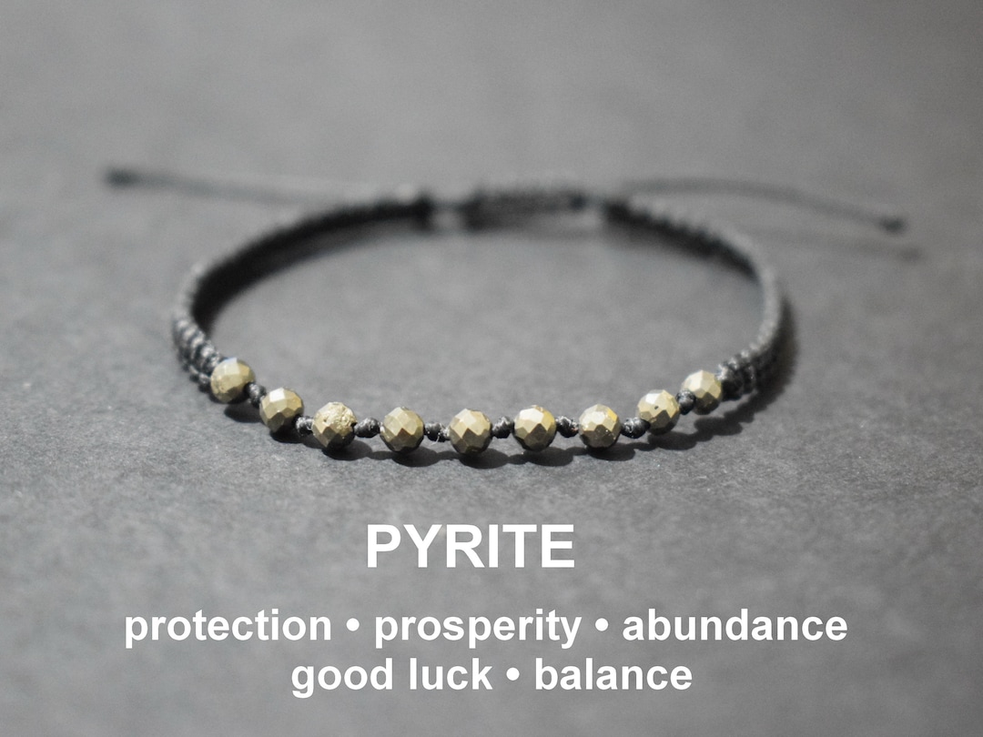 Buy Pyrite Bracelet for Men Pyrite Bracelet for Women Adjustable Online ...