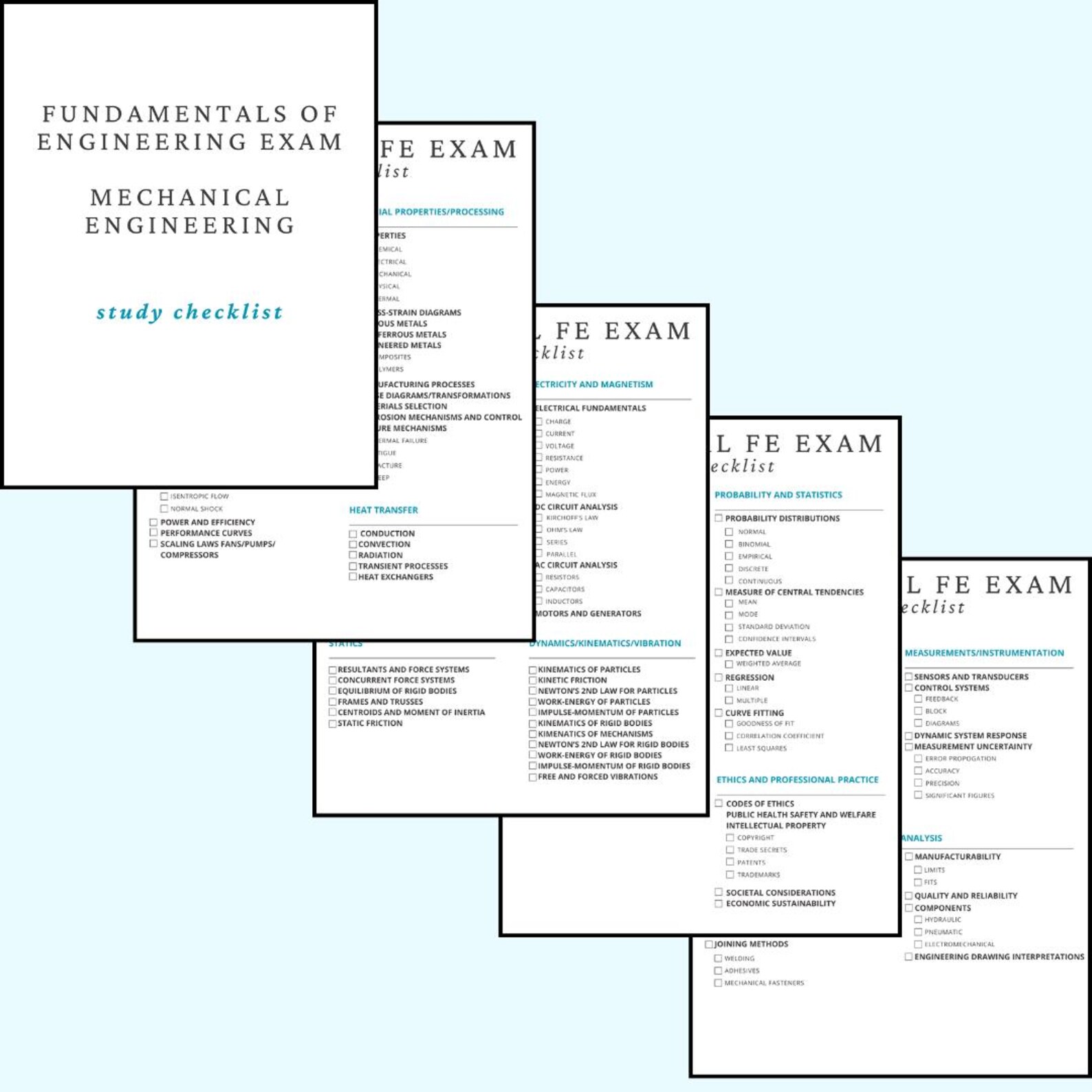 FE Exam Prep Fundamentals of Engineering Mechanical Exam Study Guide ...