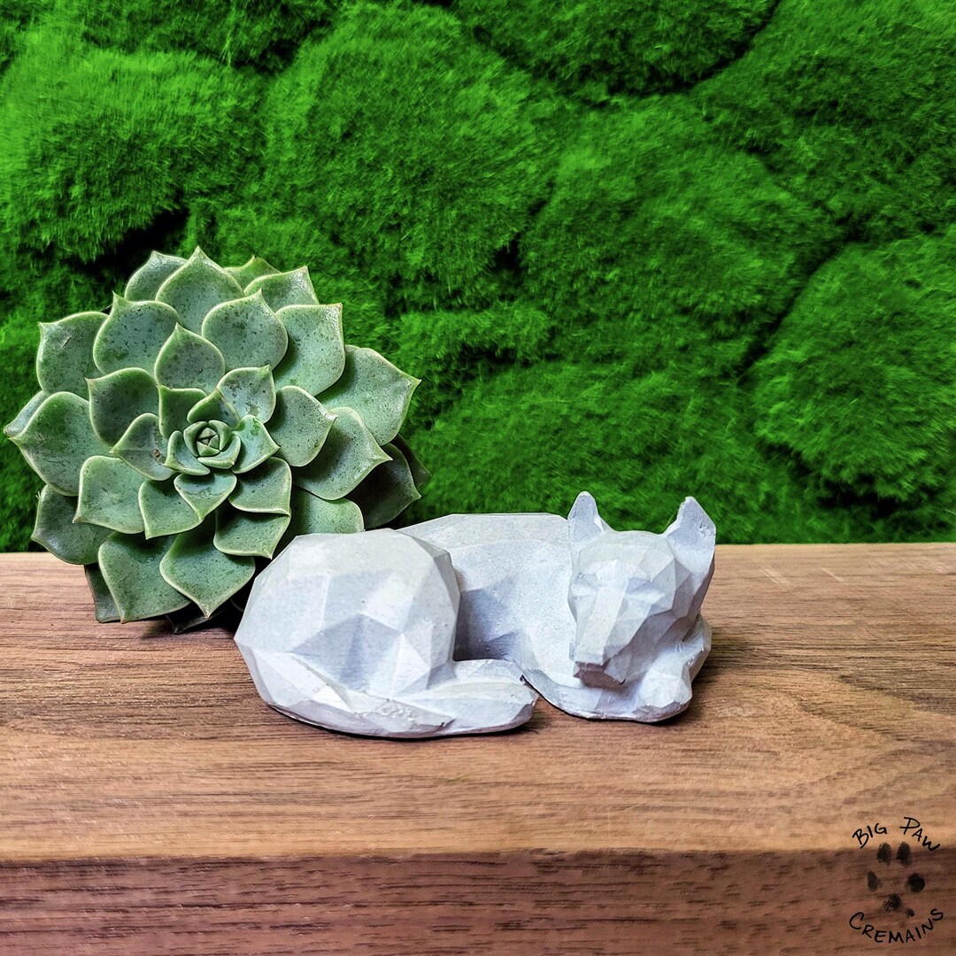 Solidified Cremains Dog Figurine - Custom Ashes Stone Memorial Statue ...