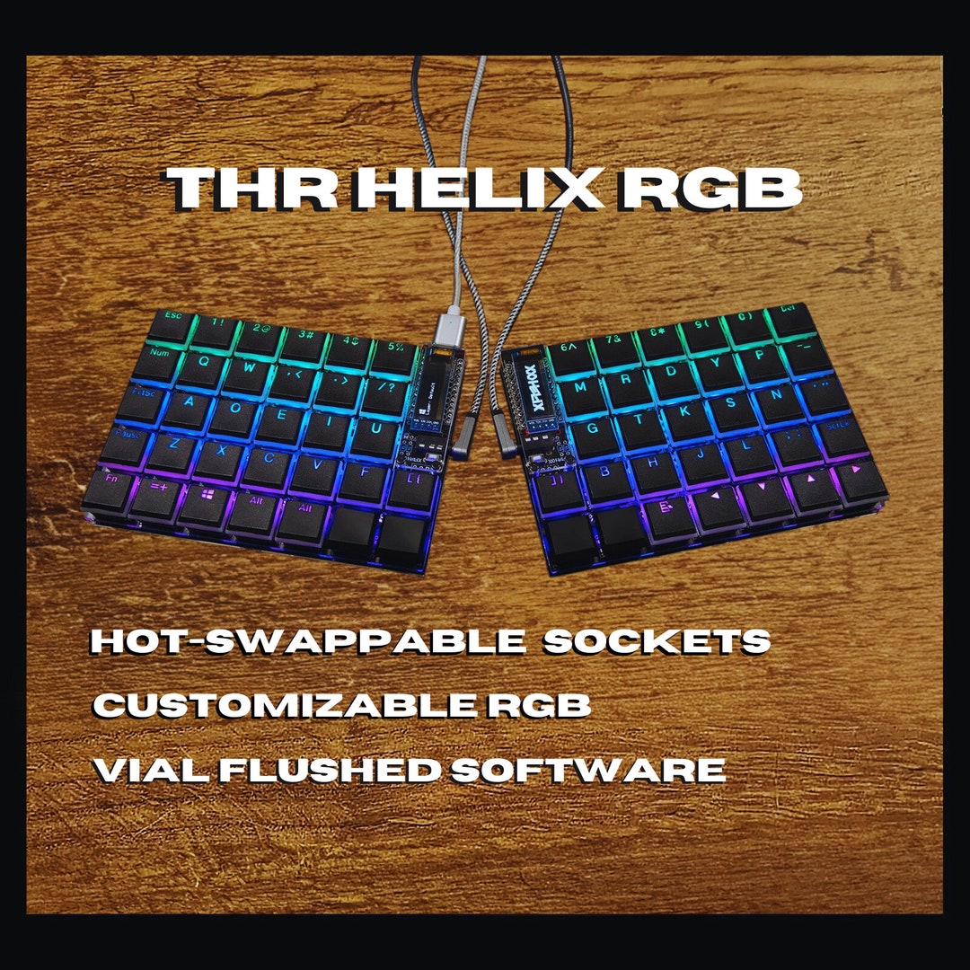 The Helix Ortholinear Ergonomic Pre Soldered Keyboard With - Etsy