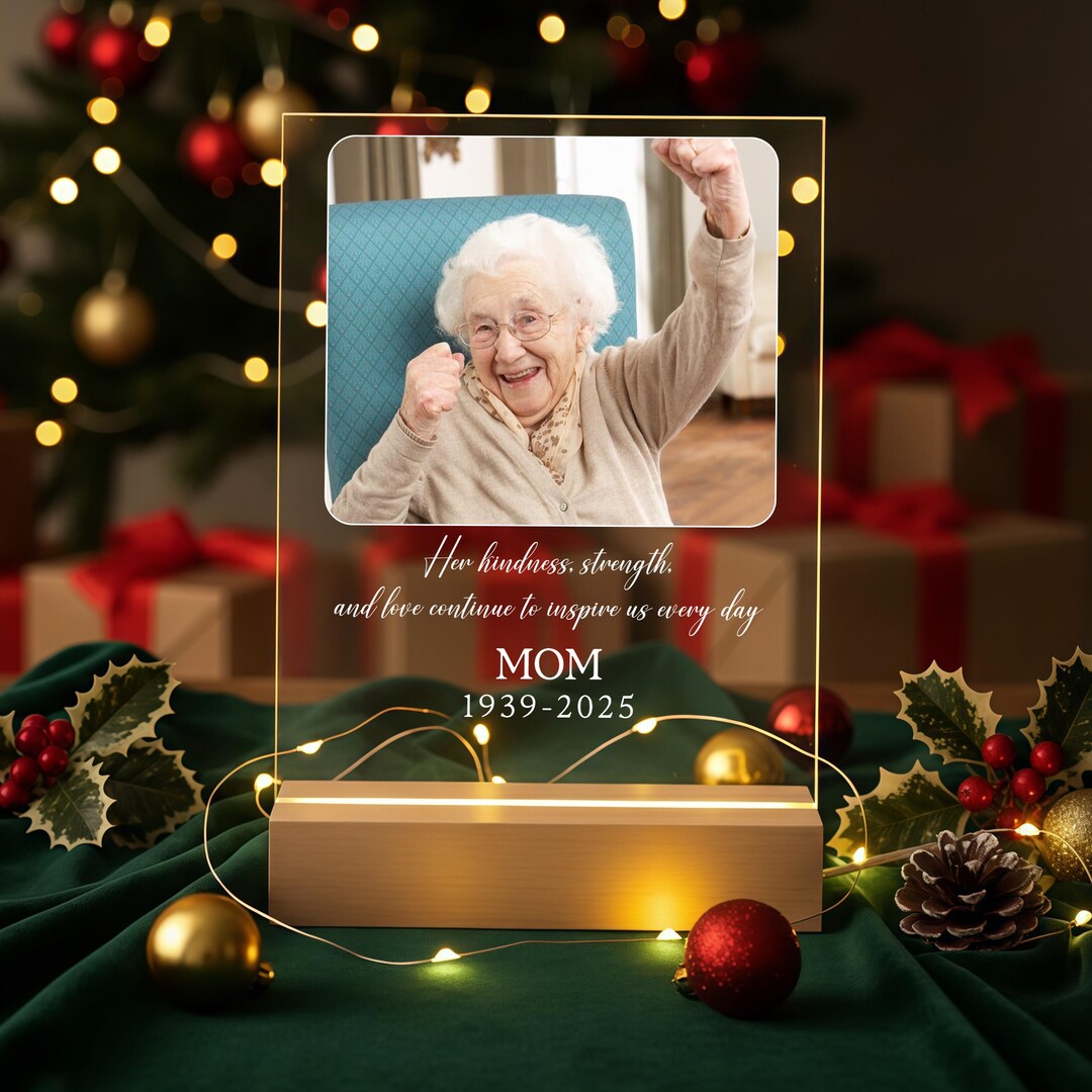 Personalized Memorial Photo Night Light for Mom/grandma | Custom ...
