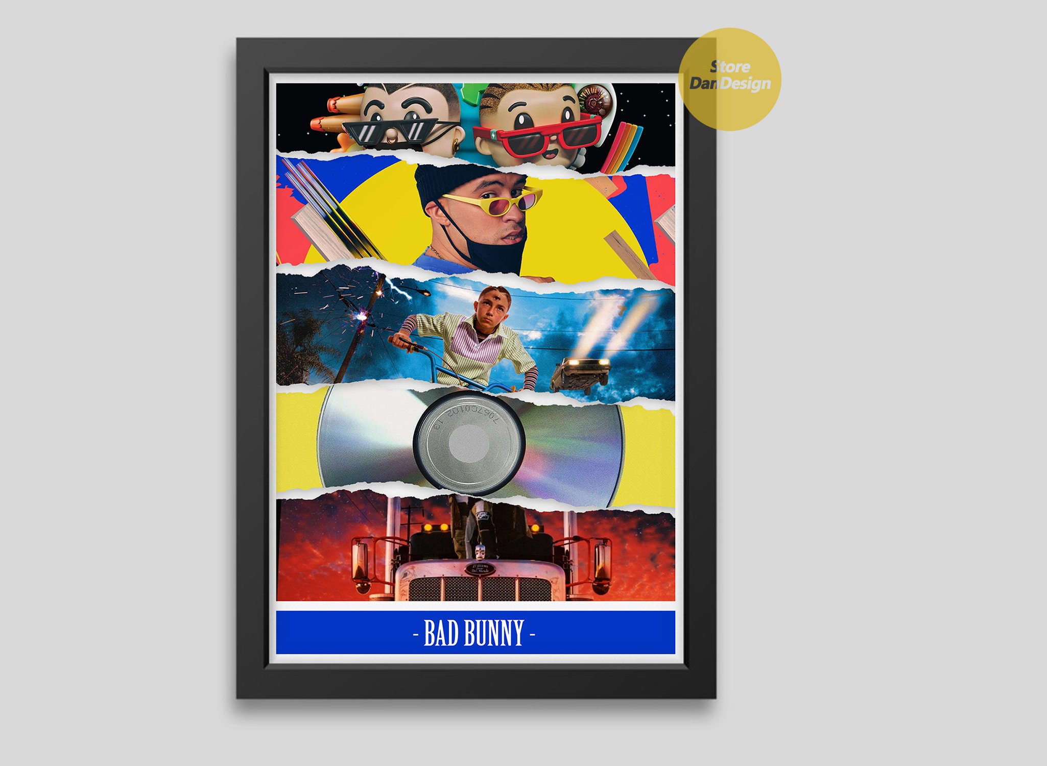 Bad Bunny Album Cover Poster Custom Poster / Wall Art Print | Etsy