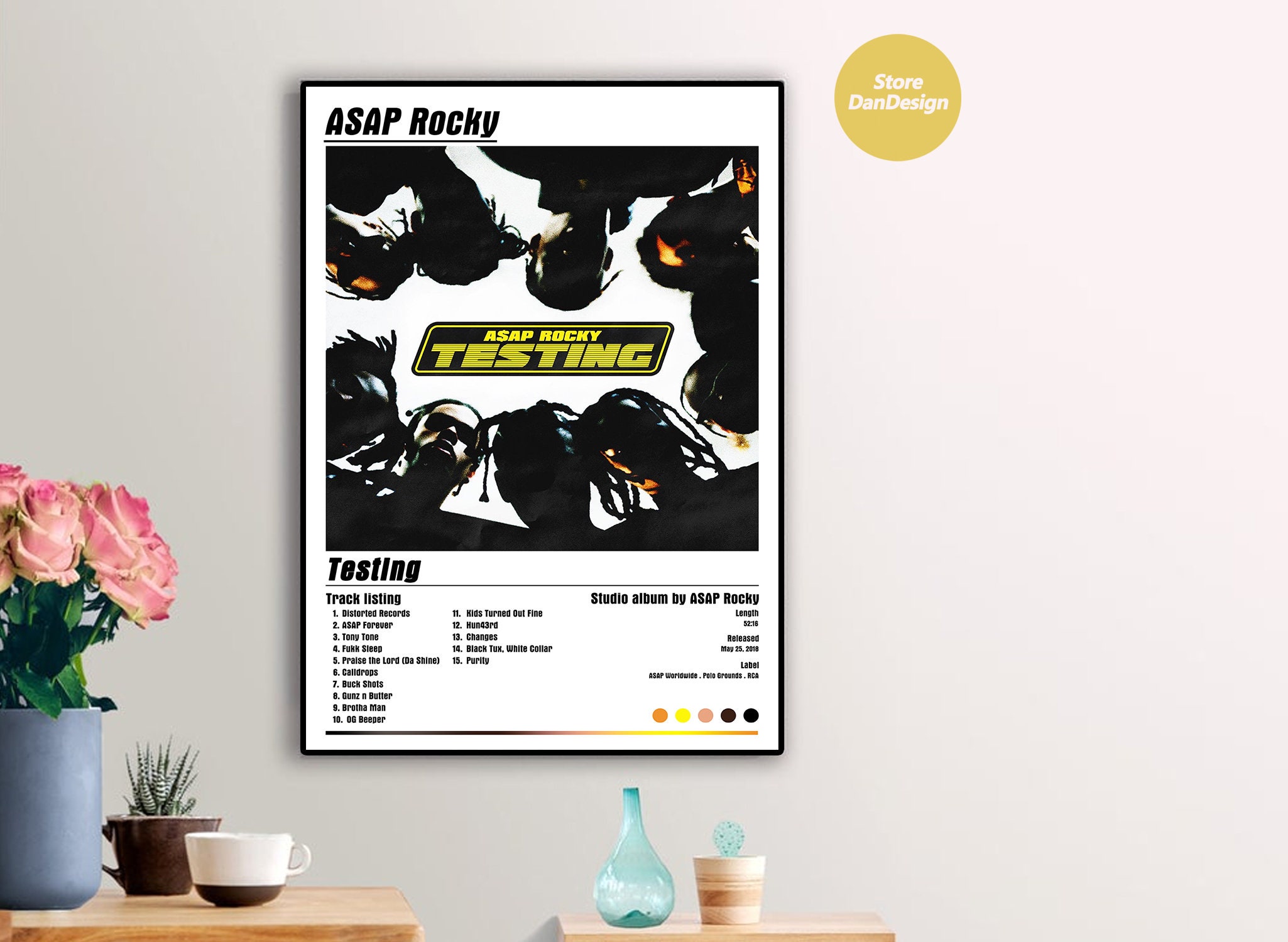 ASAP Rocky Testing Album Cover Poster | Etsy