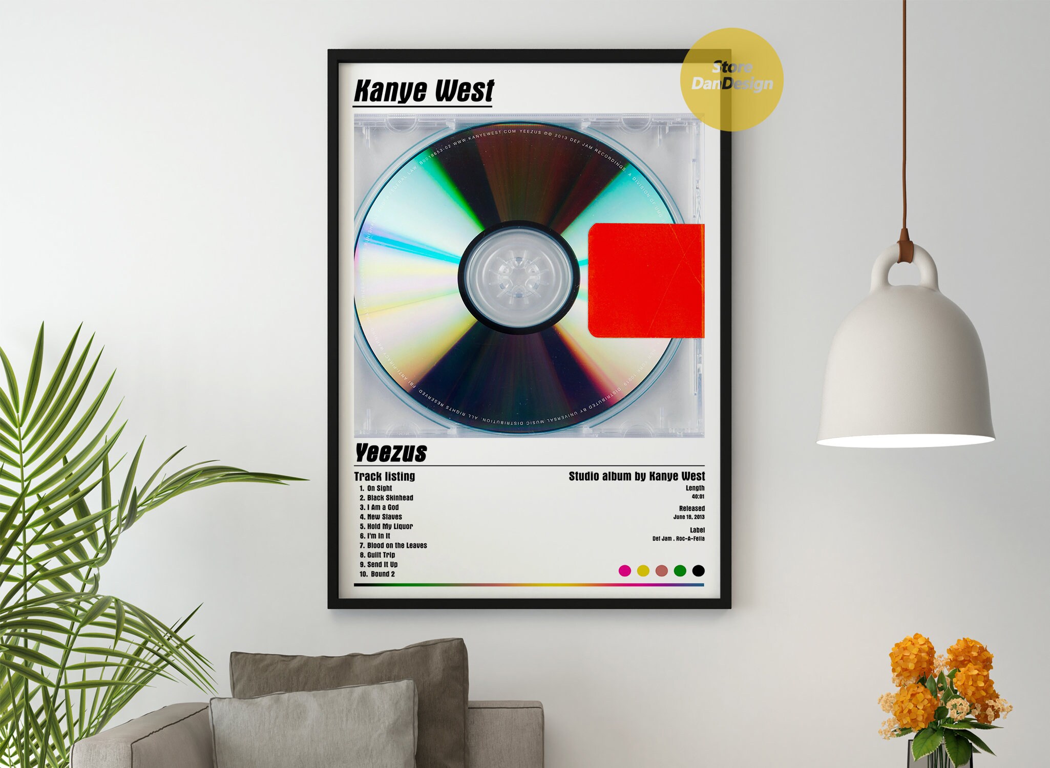 Kanye West Yeezus Album Cover Poster Etsy