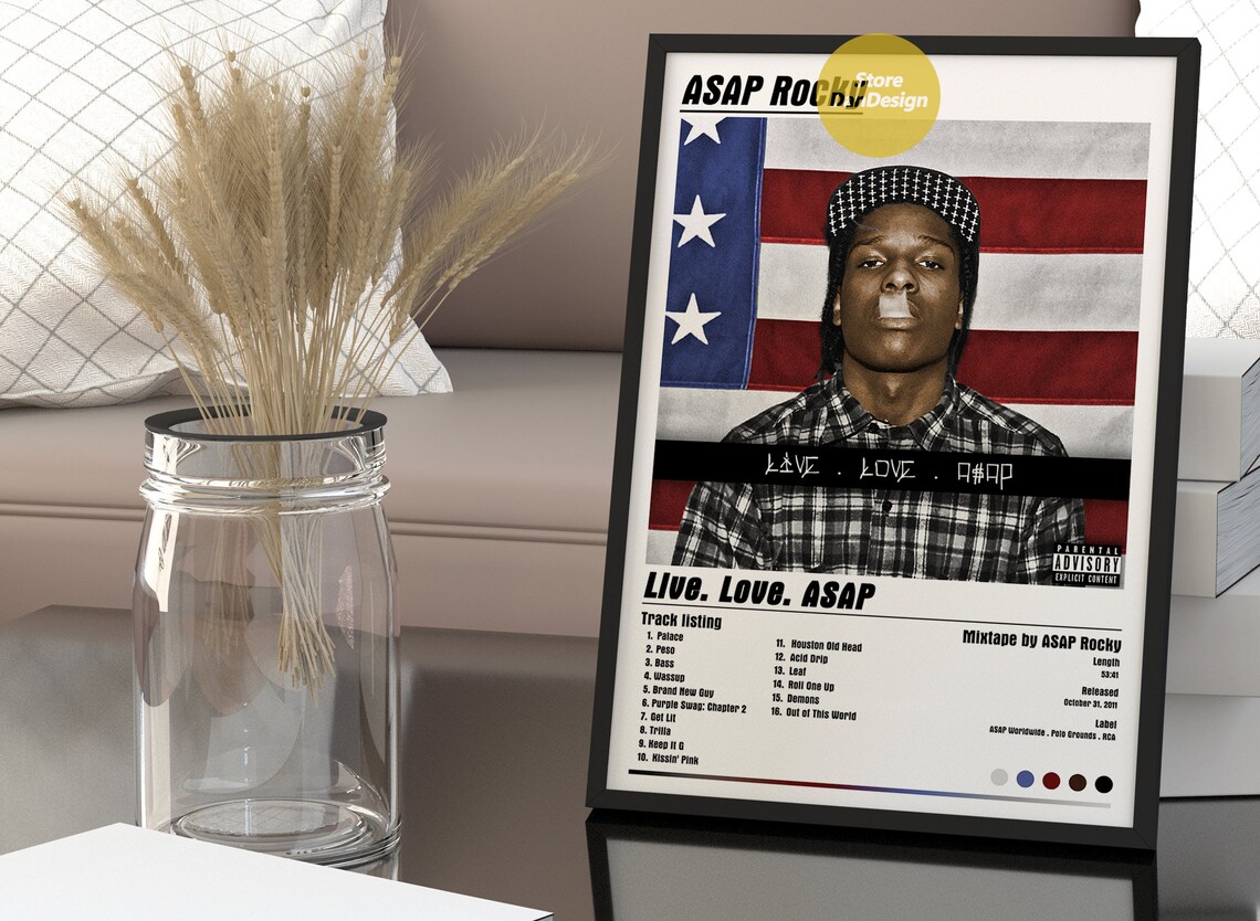 ASAP Rocky Live Love ASAP Album Cover Poster | Etsy