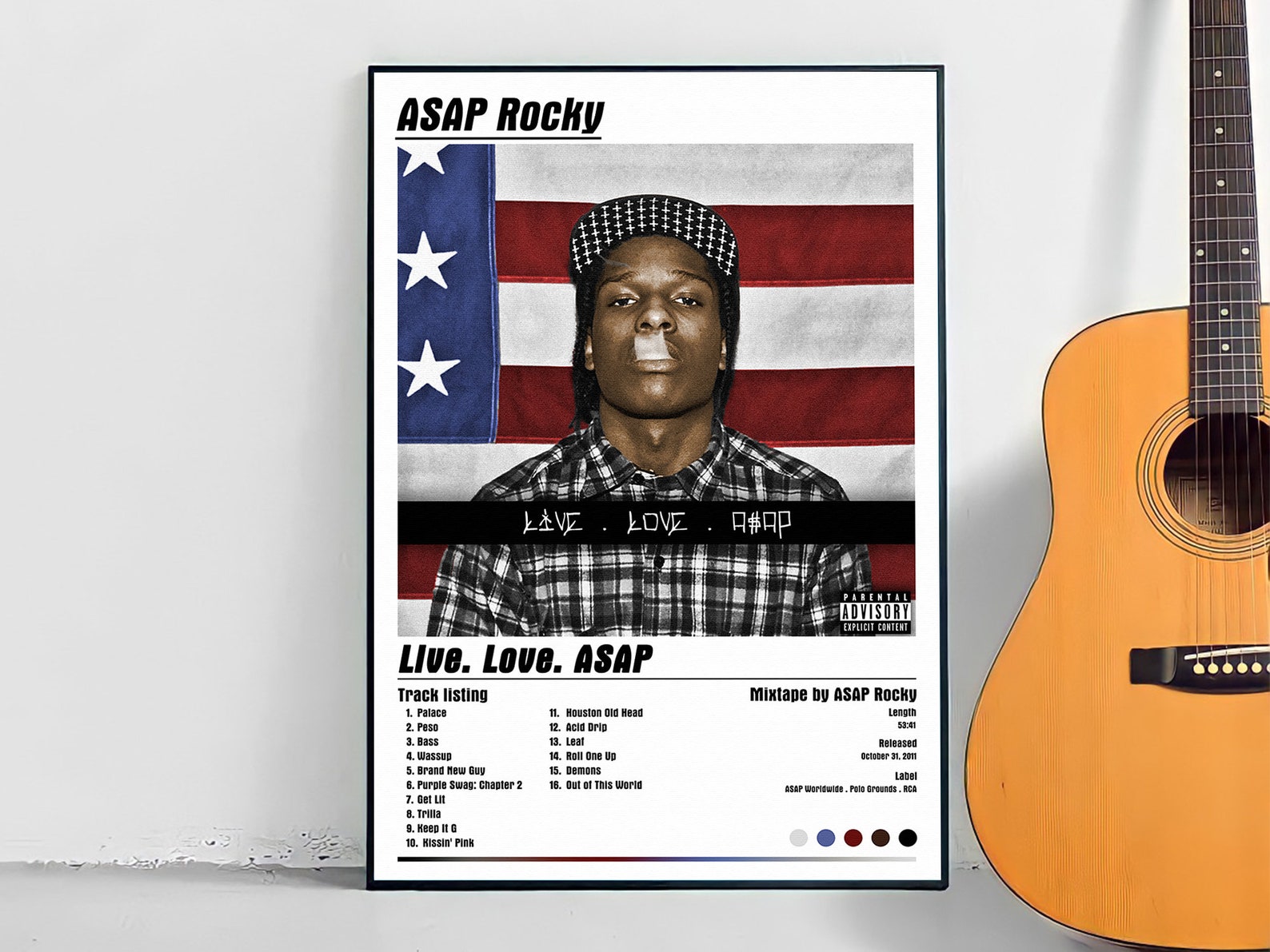 ASAP Rocky Live Love ASAP Album Cover Poster | Etsy