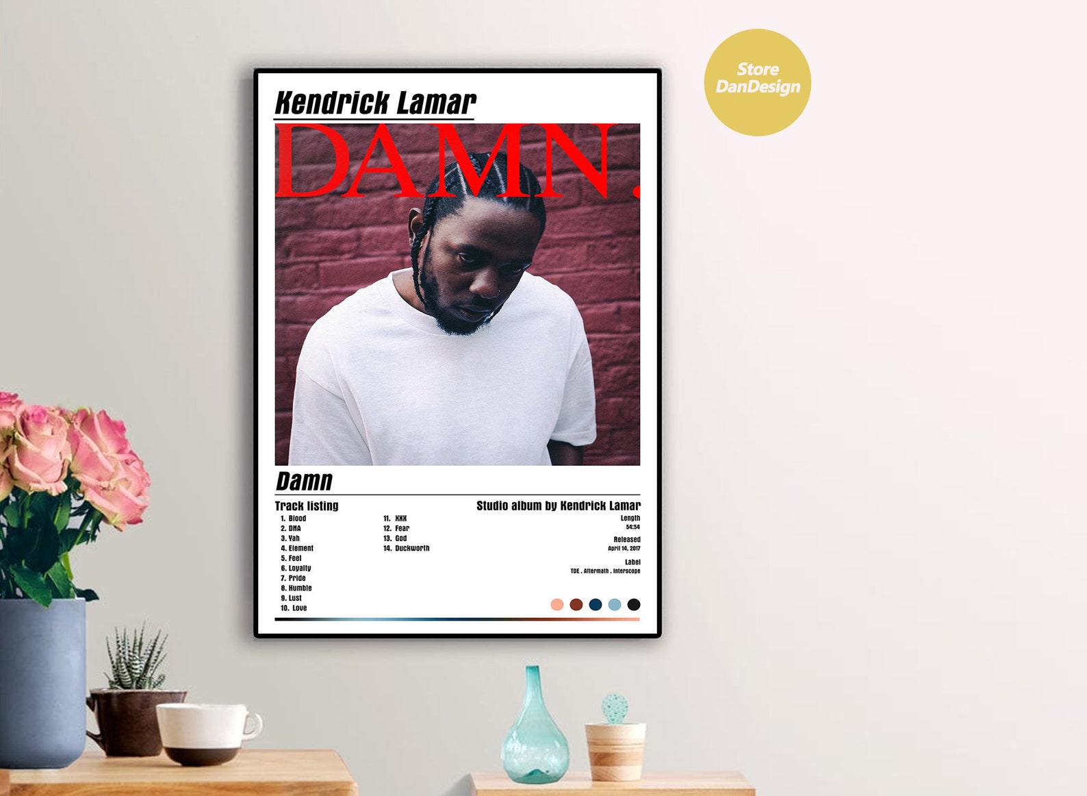 Kendrick Lamar Damn Album Cover Poster | Etsy