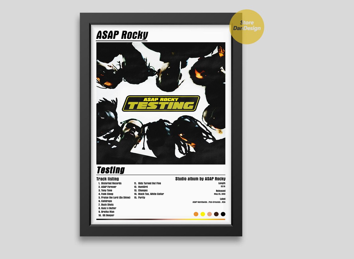 ASAP Rocky Testing Album Cover Poster | Etsy