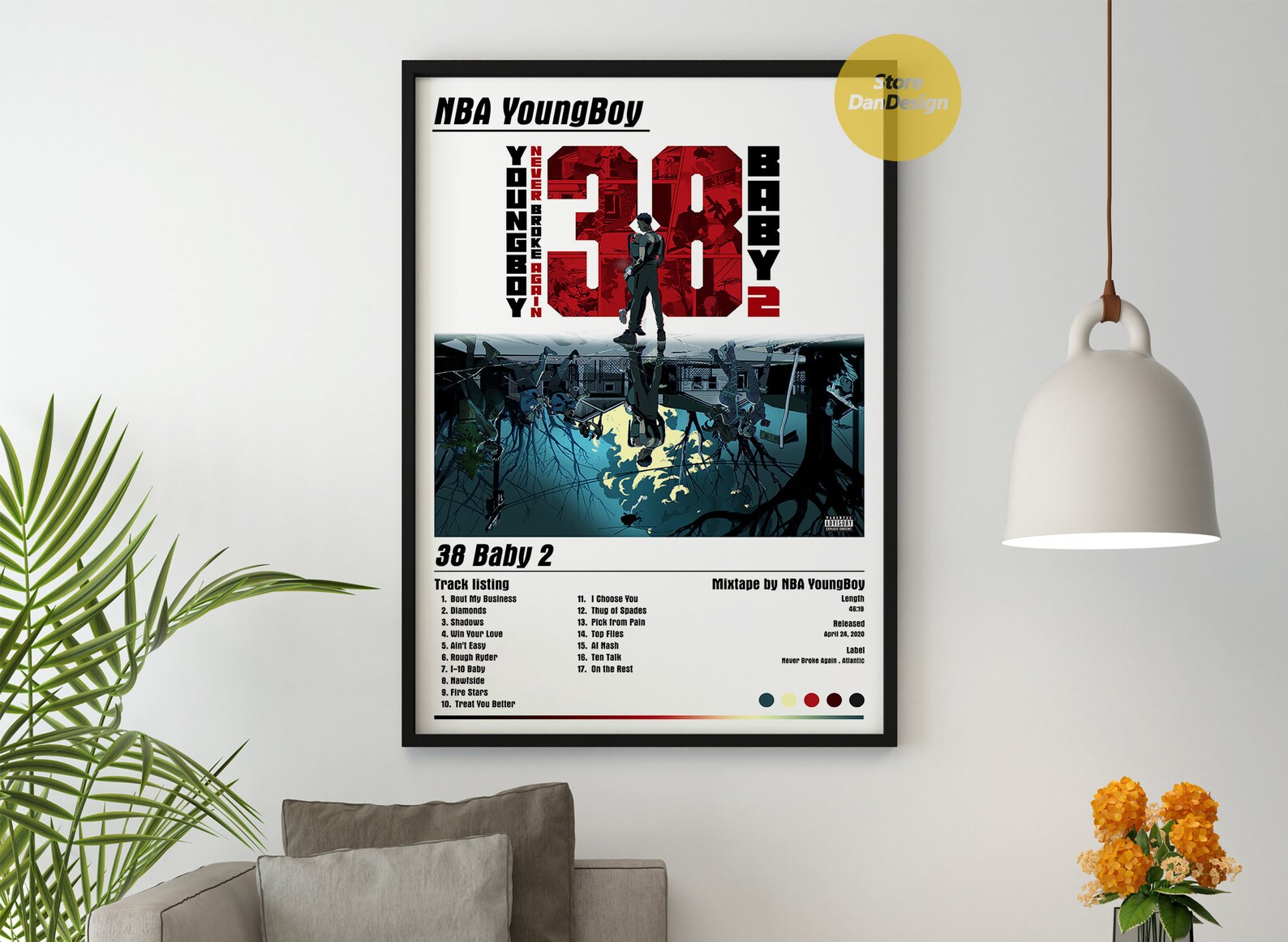 NBA YoungBoy 38 Baby 2 Album Cover Poster | Etsy
