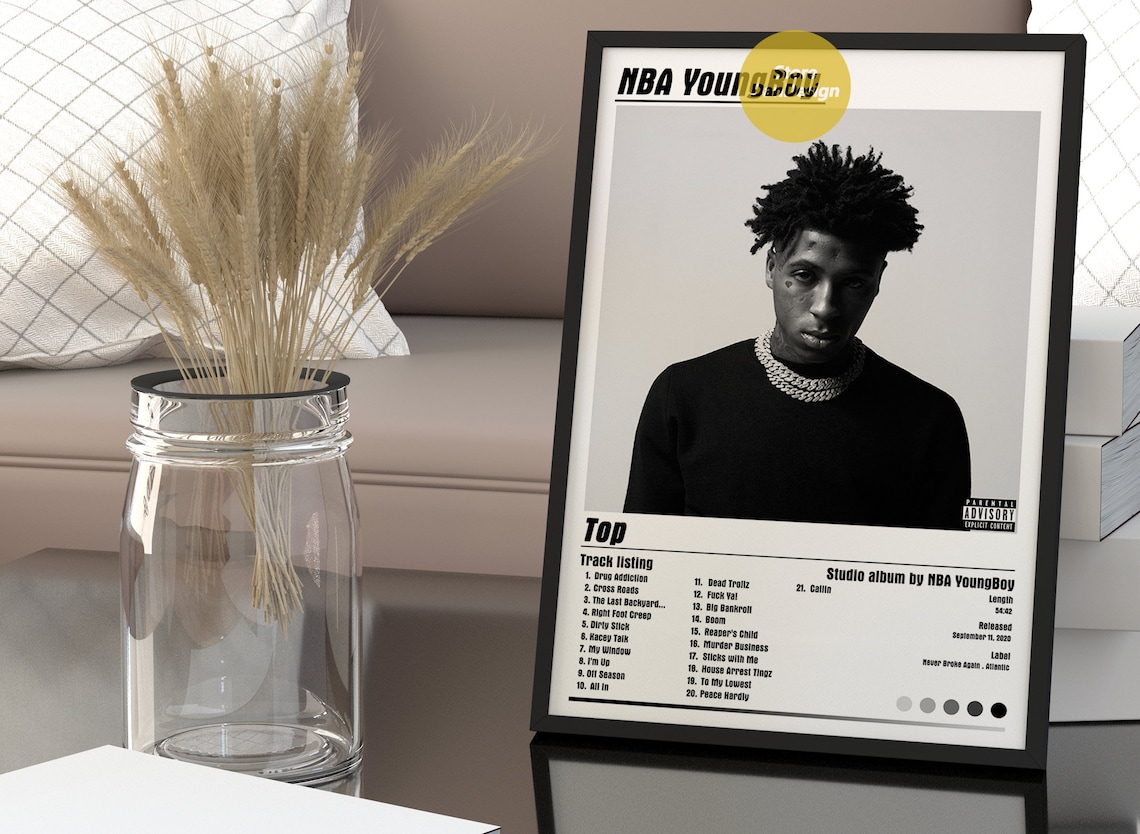 NBA YoungBoy Top Album Cover Poster | Etsy
