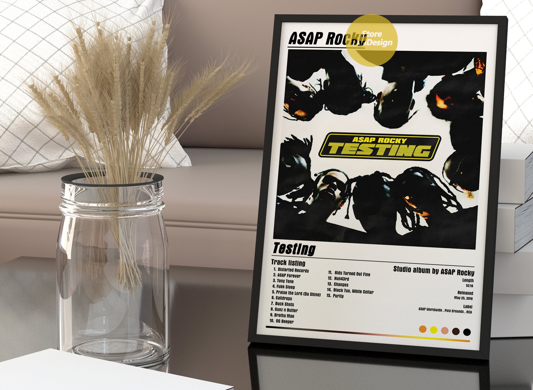ASAP Rocky Testing Album Cover Poster | Etsy
