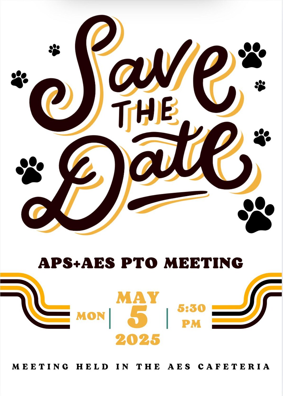 Save the Date, Retro, Meeting Template - Etsy