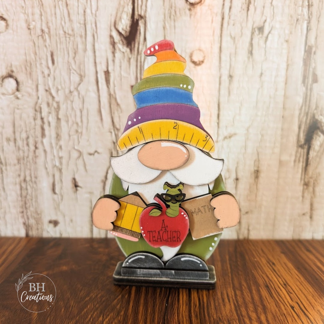 Teacher Standing Gnome Decor, Teacher Decor, Gift for Teacher, Gnome ...
