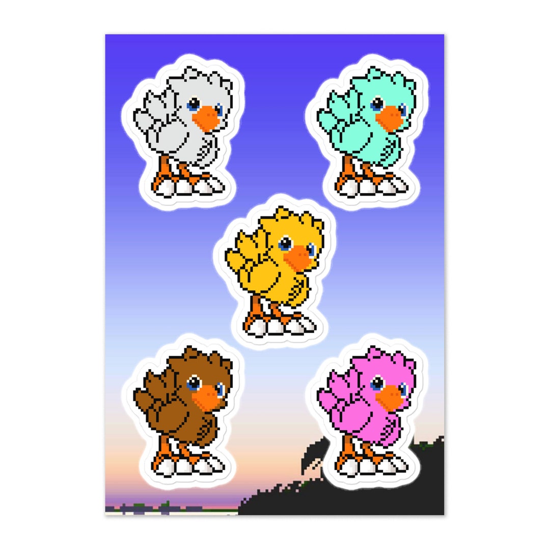 Final Fantasy Inspired Chocobo Stickers Sheet Set 2 - Etsy
