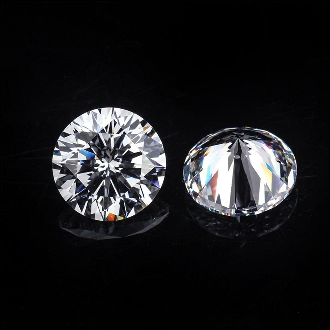 White D Color Round Cut Moissanite VVS1 Clarity Moissanite - Etsy