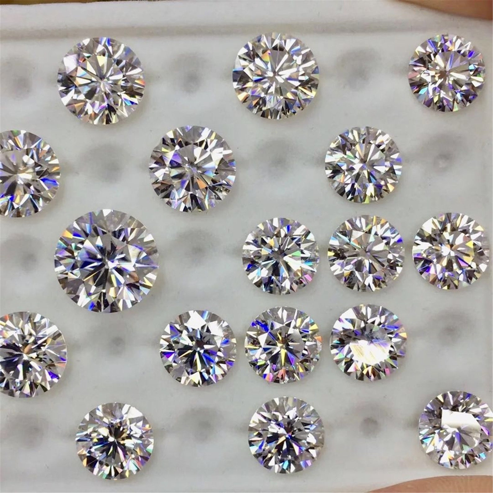 White D Color Round Cut Moissanite VVS1 Clarity Moissanite - Etsy