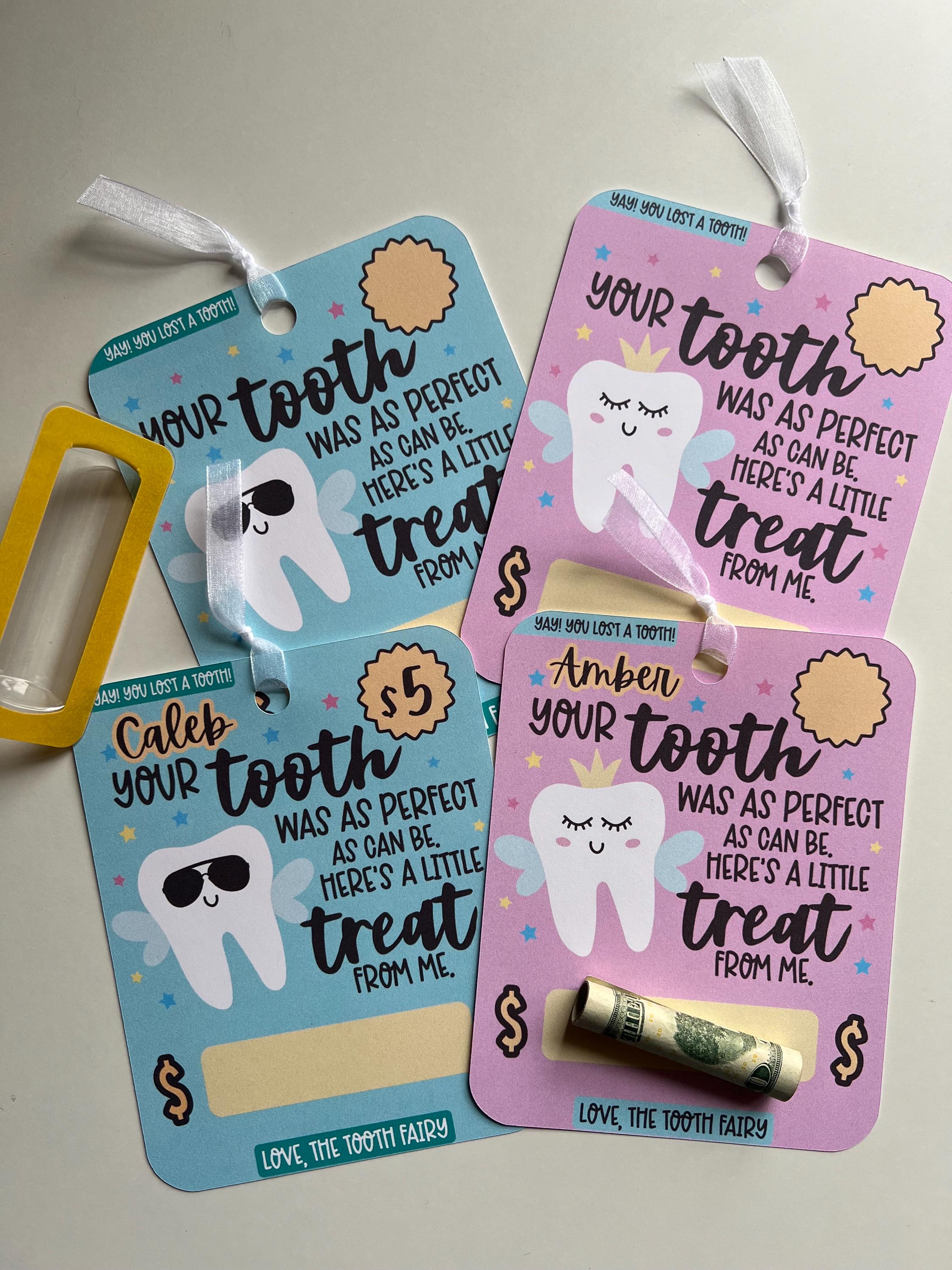 Personalized Tooth Fairy Money Card Kit, Tooth Fairy Money Card ...