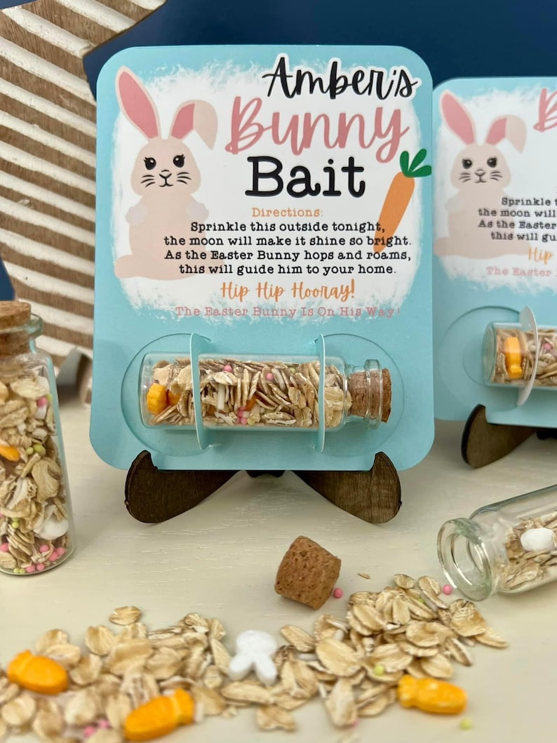 Easter Bunny Bait - Personalized Name Bunny Bait Card With Sprinkles ...