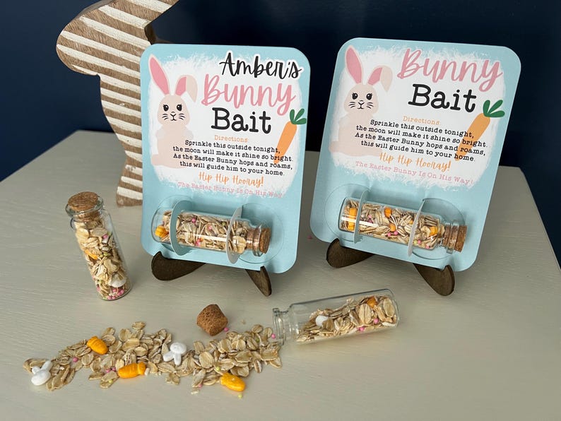 Easter Bunny Bait - Personalized Name Bunny Bait Card With Sprinkles ...