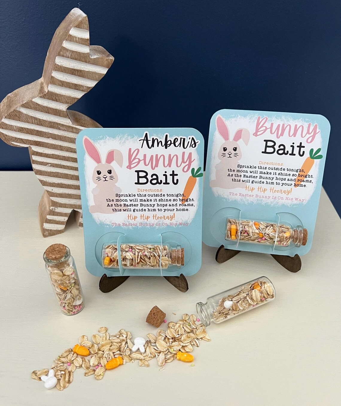 Easter Bunny Bait - Personalized Name Bunny Bait Card With Sprinkles ...