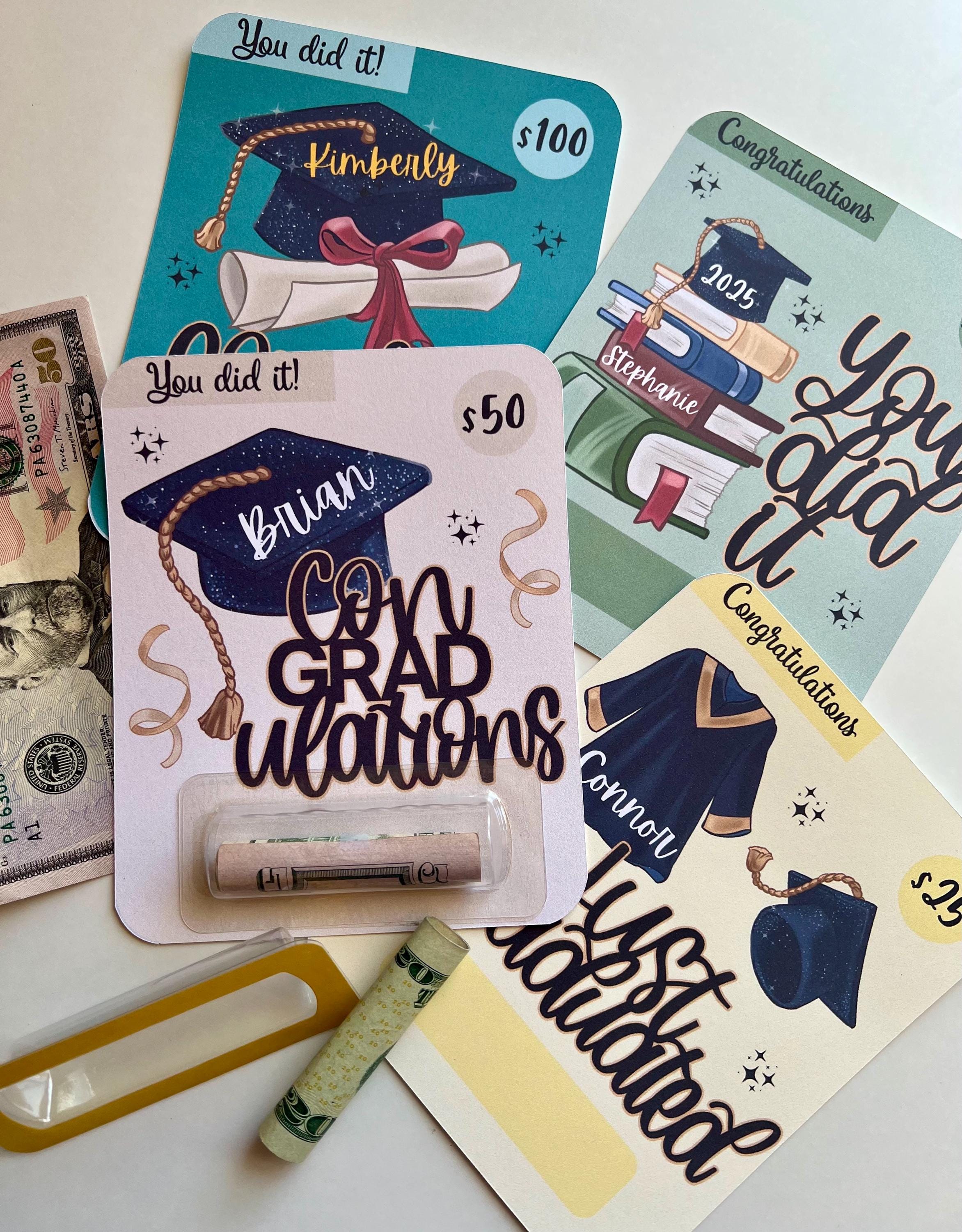 Personalized Graduation Money Card Holder, Money Holder With Name for ...